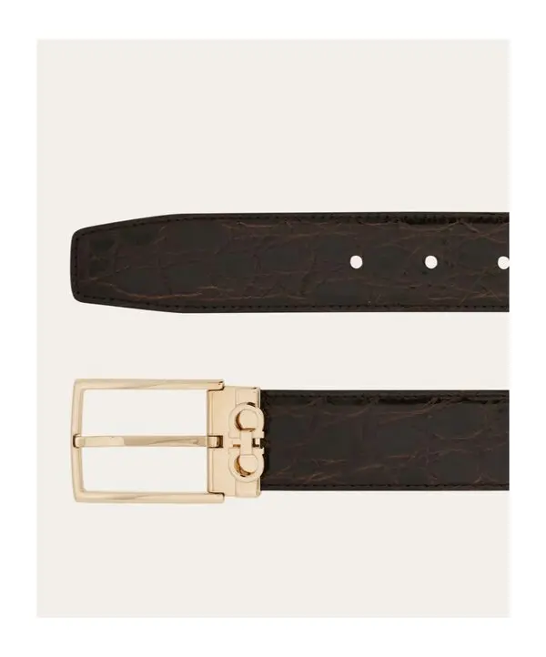 FERRAGAMO Adjustable Belt With Gancini Buckle