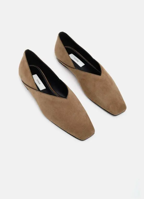 TOTEME Suede Ballet Flats