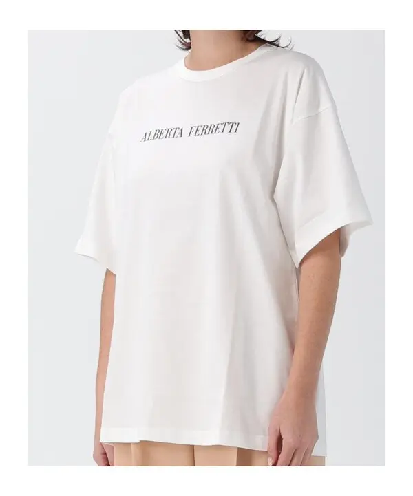 Alberta Ferretti Logo Printed Crewneck T-shirt