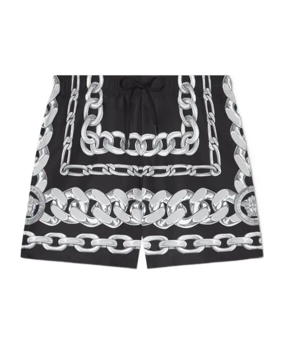 Versace Medusa Chains Printed Swim Shorts