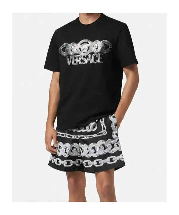 Versace Medusa Chains Printed Swim Shorts