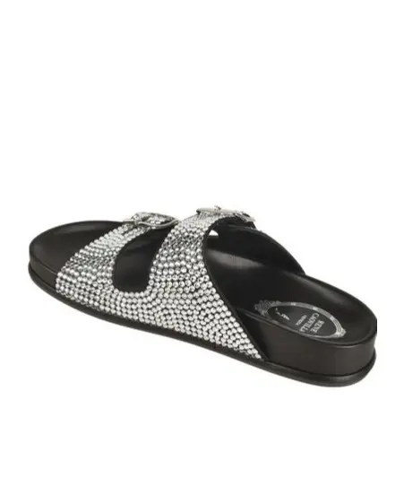 Rene Caovilla Embellished Slider Sandals