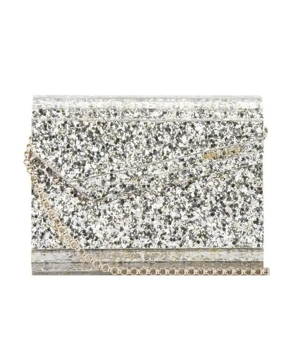 JIMMY CHOO Glitter Clutch Bag - Gray