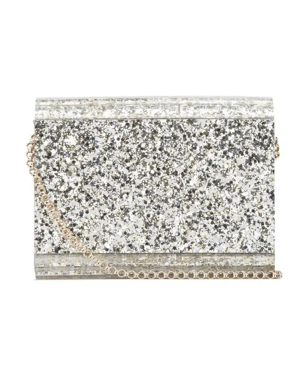 JIMMY CHOO Glitter Clutch Bag - Gray