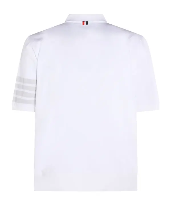 Thom Browne Ottoman 4-bar Logo Patch Polo Shirt