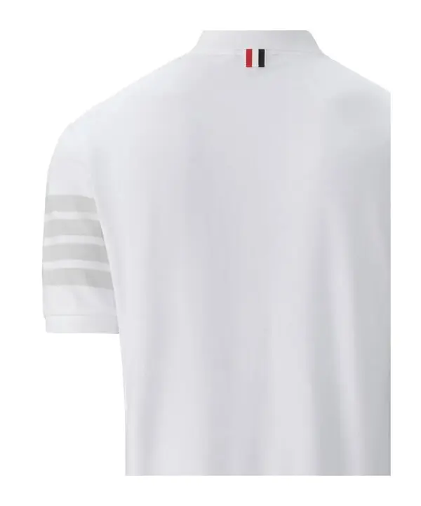 Thom Browne Ottoman 4-bar Logo Patch Polo Shirt