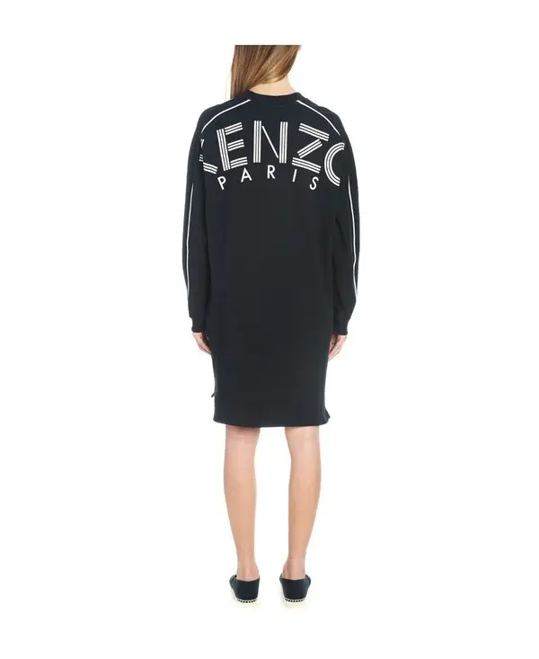 Kenzo Logo Print Cotton Sports Dress