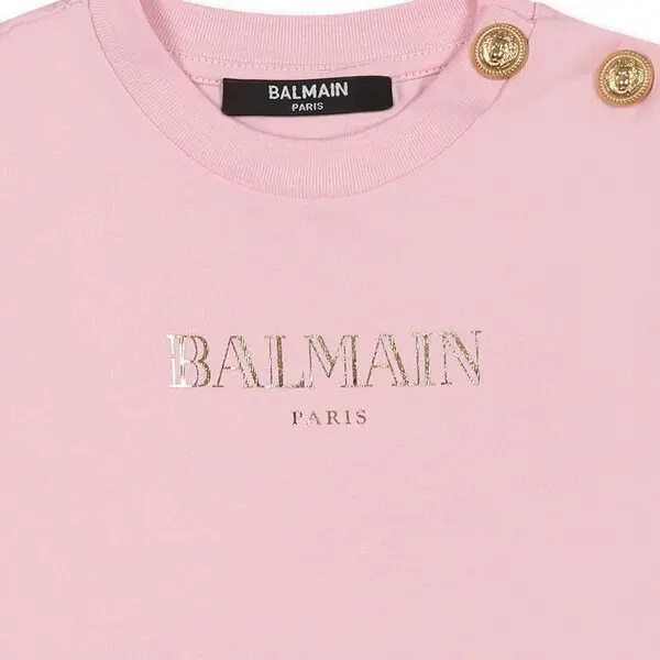 Balmain Round Neck Short Sleeve T-shirt