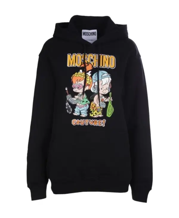 Moschino The Flintstones Printed Hoodie - Black