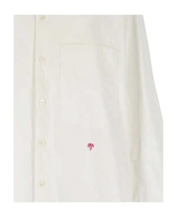 Palm Angels Flared-sleeve Buttoned Shirt Dress