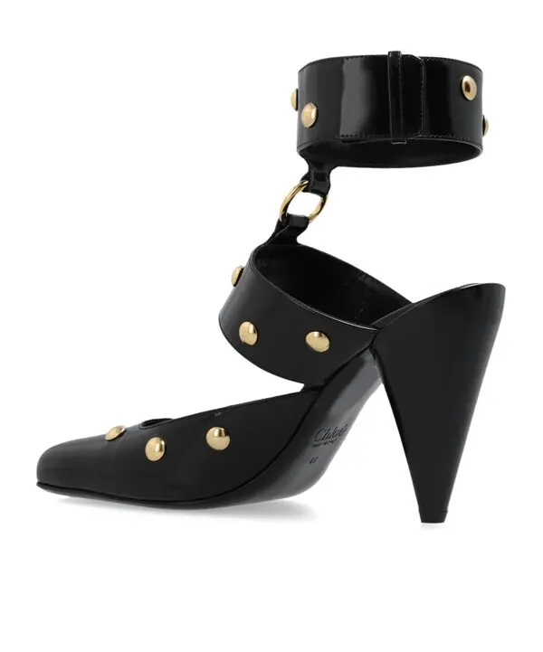 Chloé Studded Ankle Strap Pumps