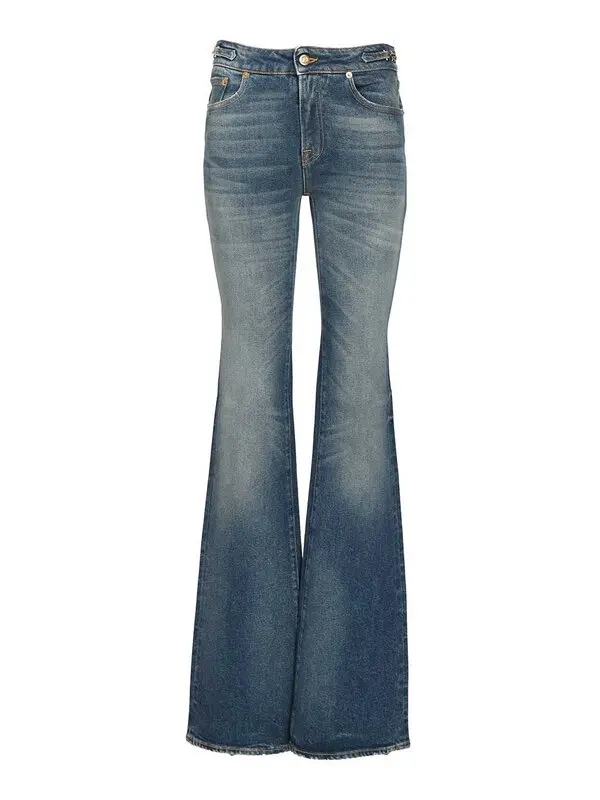 GOLDEN GOOSE Flared Jeans With Gold Chain Detail