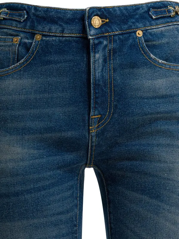 GOLDEN GOOSE Flared Jeans With Gold Chain Detail
