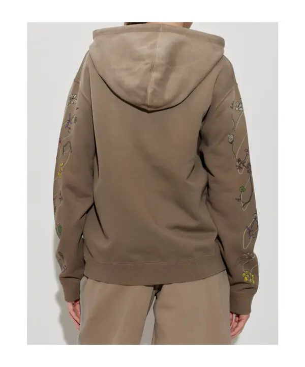 Off-White Floral Embroidered Hoodie