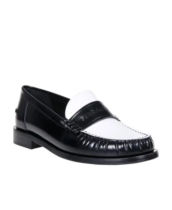 FERRAGAMO Two-tone Slip-on Loafers
