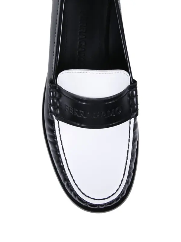FERRAGAMO Two-tone Slip-on Loafers