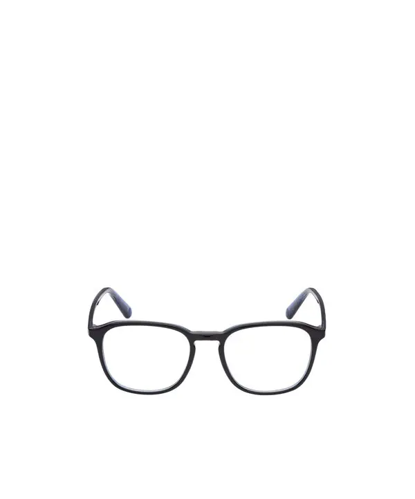 Moncler Square Frame Eyeglasses With Logo Detail - Blue