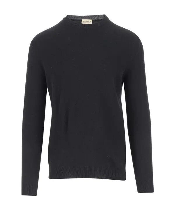 Woolrich Embroidered Logo Crewneck Jumper - Black