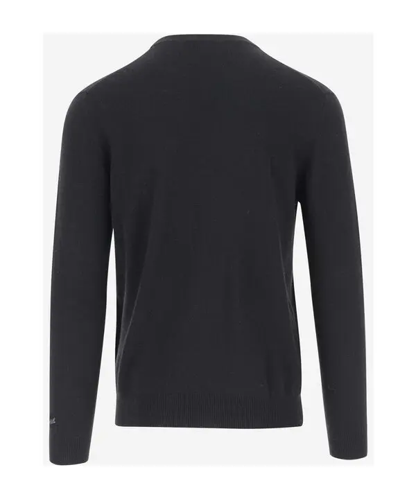 Woolrich Embroidered Logo Crewneck Jumper - Black