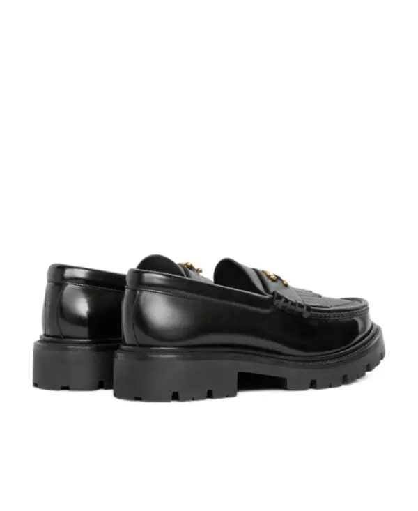 Celine Margaret Loafer With Triomphe Frame In Polished Bull