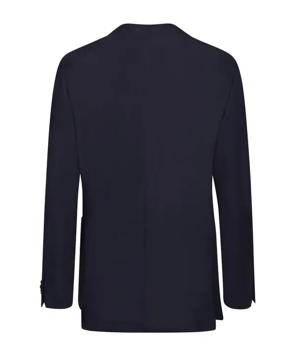 LARDINI Textured Single-breasted Blazer - Blue