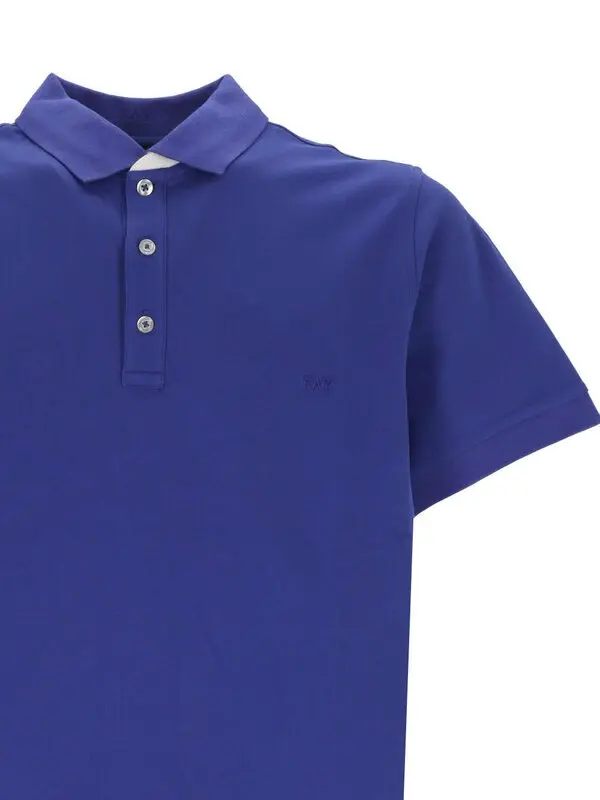 FAY Logo-embroidered Polo Shirt - Blue