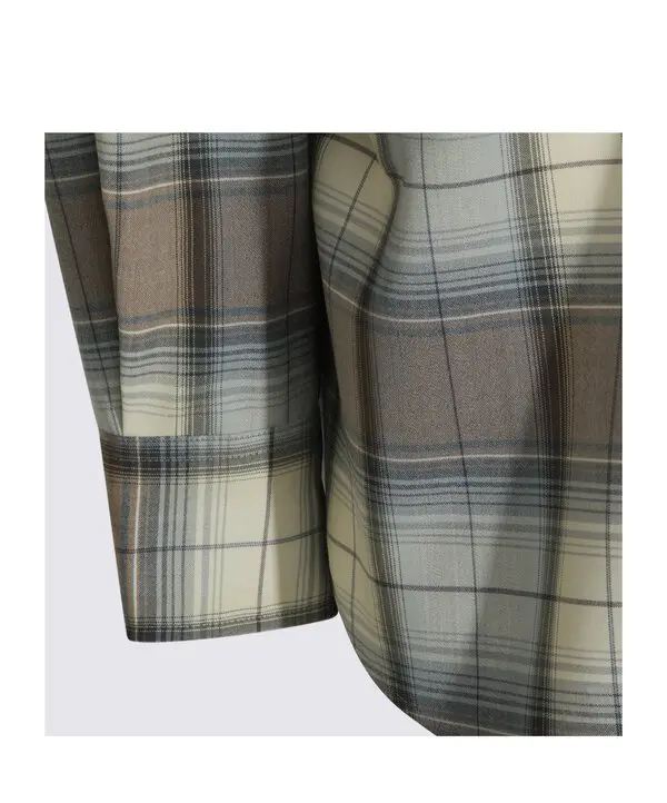 Auralee Super Light Check Shirt - Gray