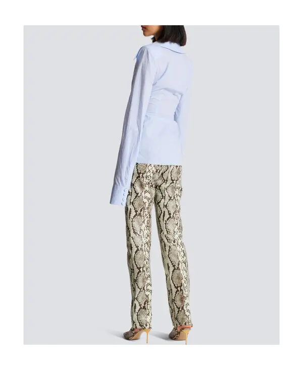 Balmain Poplin Knotted Shirt