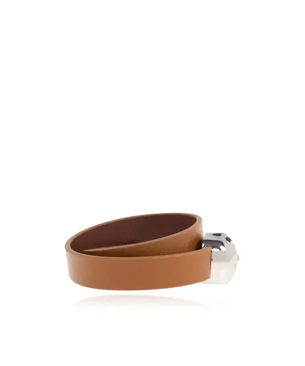 Alexander McQueen Skull Double Wrap Bracelet - Brown