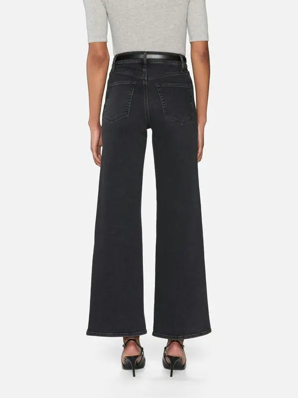 FRAME Le Slim Palazzo Jeans - Black