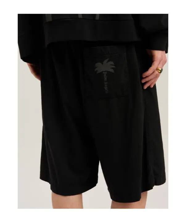 Palm Angels Bermuda Shorts With Palm Tree Print
