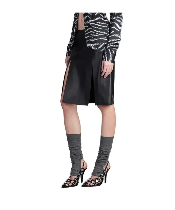 Attico Zippered Skirt With Split Design
