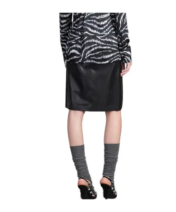 Attico Zippered Skirt With Split Design