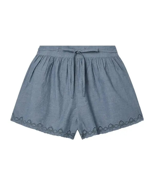 Ulla Johnson Elowen Drawstring Shorts - Blue