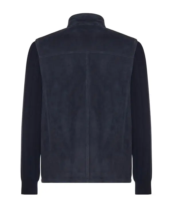Eleventy Panelled Zip-up Jacket - Black