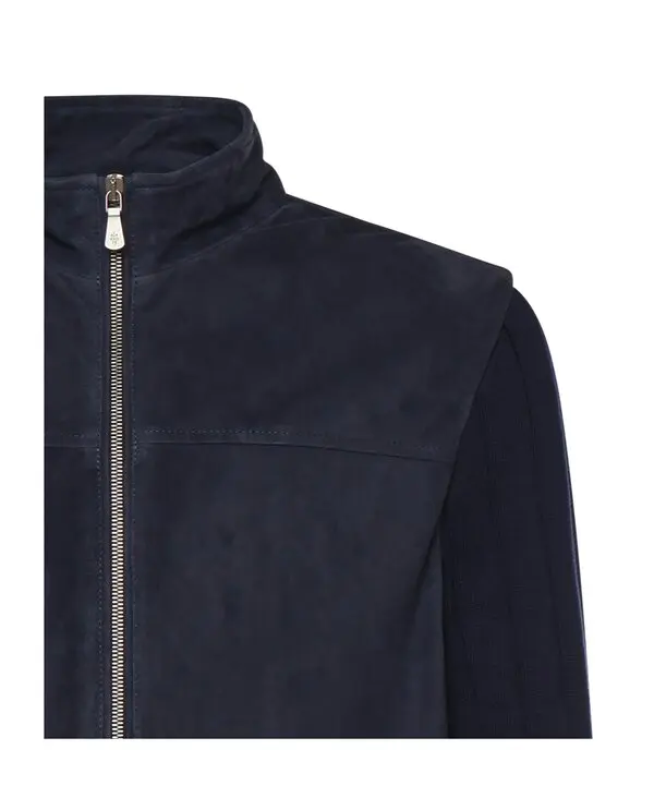 Eleventy Panelled Zip-up Jacket - Black
