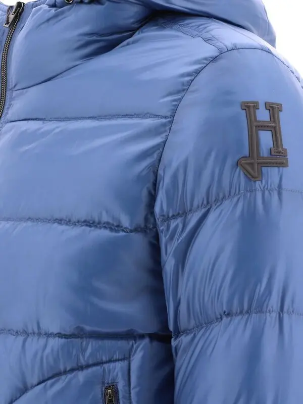 Herno Ultralight Hooded Padded Down Jacket - Blue
