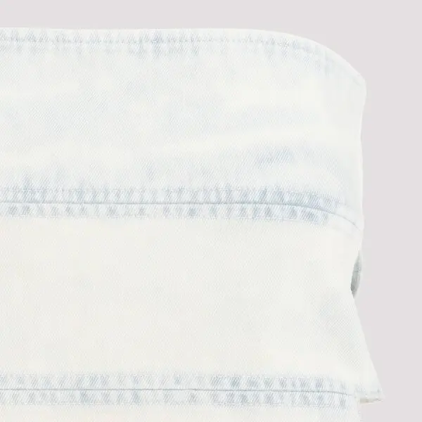Y/project Strapless Asymmetric Hem Denim Top - White