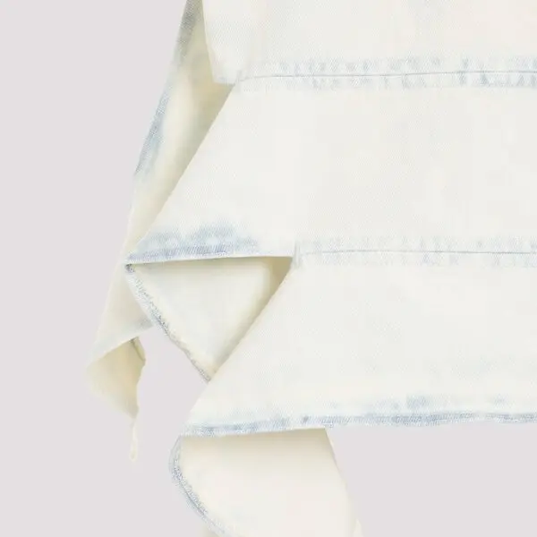 Y/project Strapless Asymmetric Hem Denim Top - White