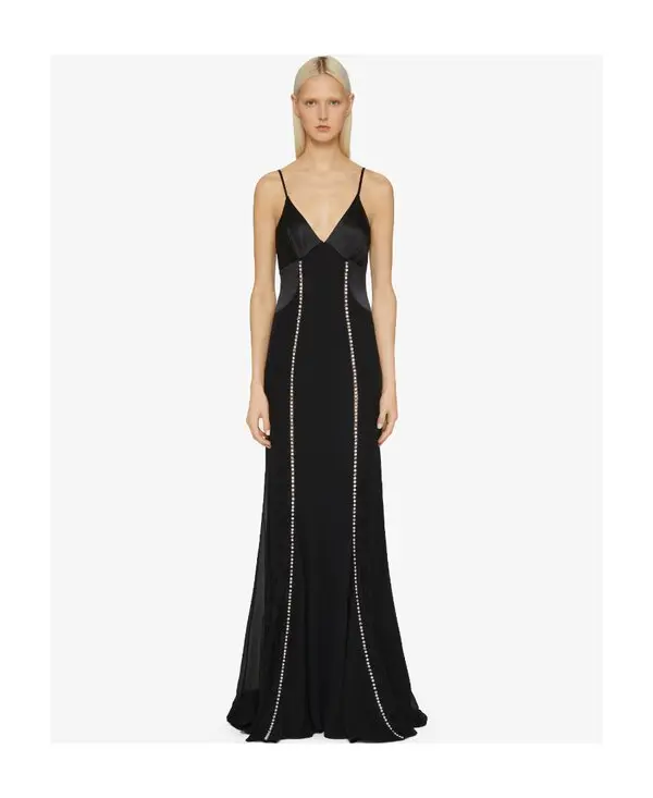 Givenchy Silk Gown With Lace And Bead Embellishments