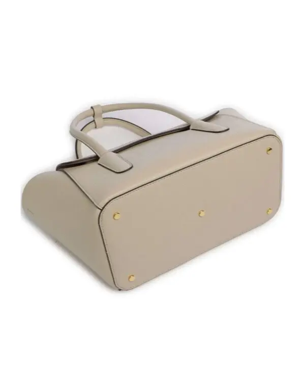 COCCINELLE Double Beat Foldover Top Tote Bag - Nude