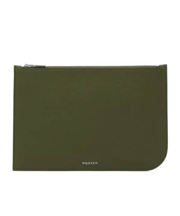 Alexander McQueen Large Sling Zipped Pouch - Military Green