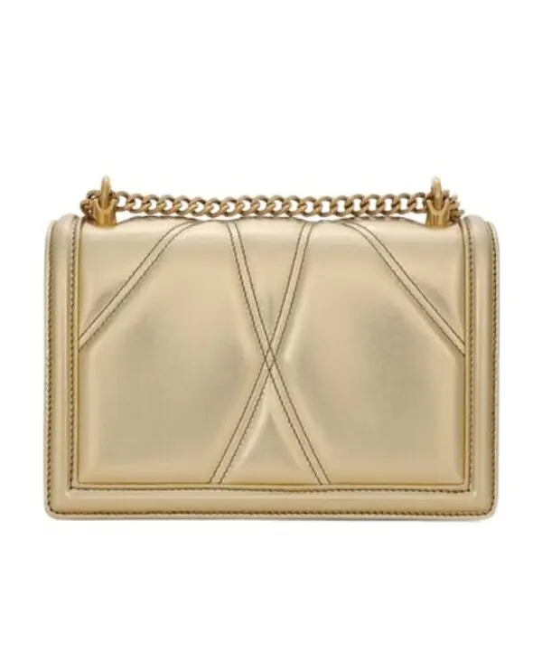 Dolce & Gabbana Medium Quilted Devotion Bag - Nude