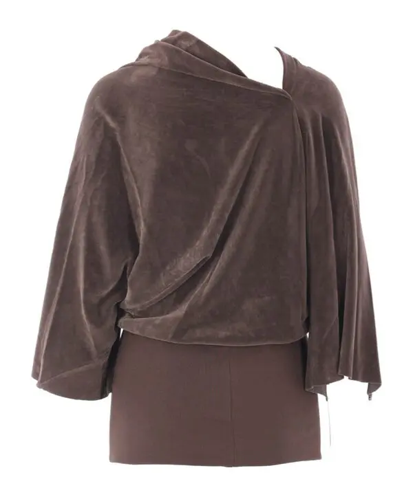 Rick Owens Draped Cowl Neck Top With Asymmetric Back