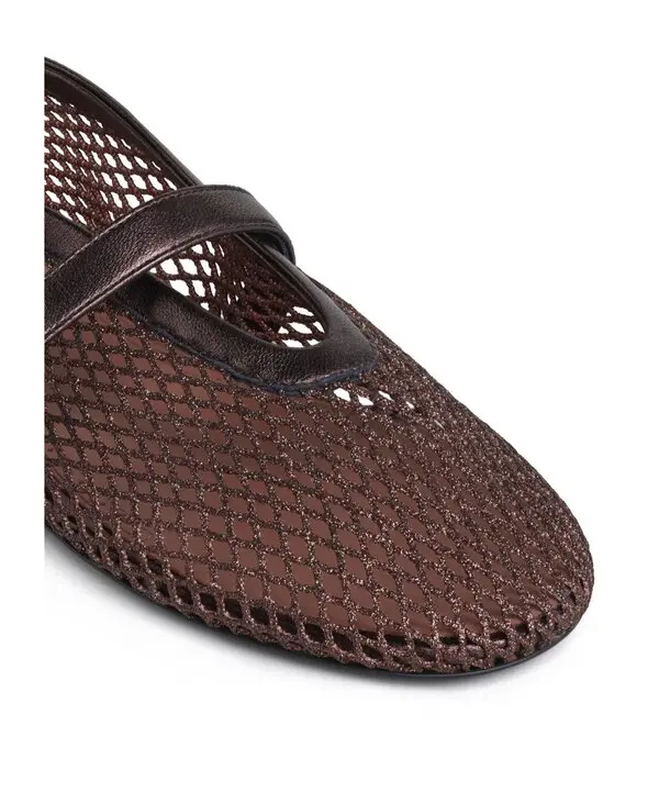 Alaïa Woven Buckle Ballet Flats - Bronze