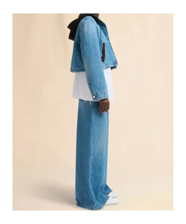 Marni Wide Leg Jeans With Velvet Waistband
