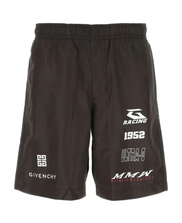 Givenchy Logo Printed Swimming Shorts - Brown