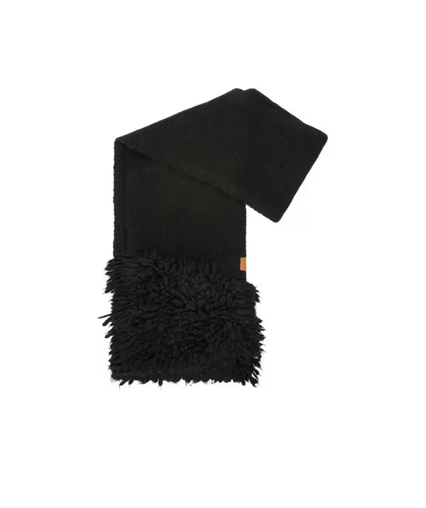 Loewe Scarf In Alpaca Blend - Black