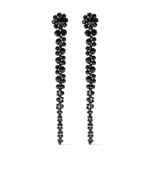 Simone Rocha Beaded Drop Earrings - Black