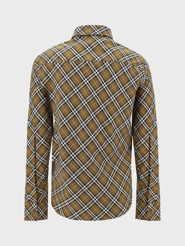 Burberry Check Printed Long Sleeved Shirt - Oxide